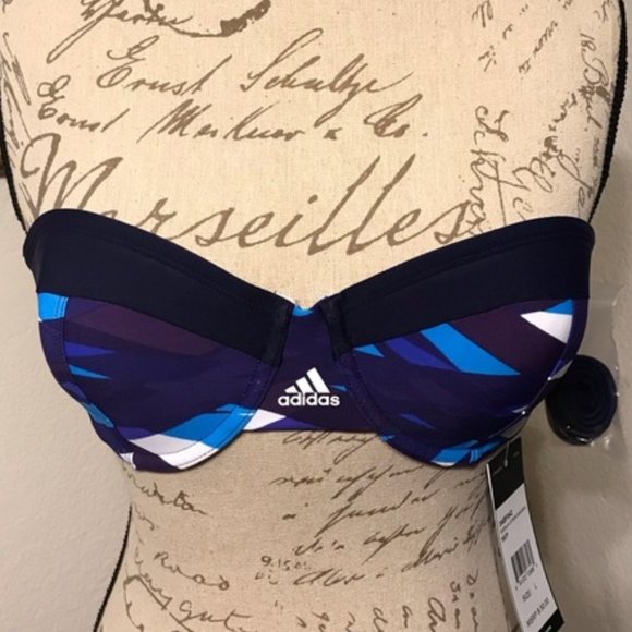 adidas | Swim | Adidas Bikini Swim Top Bandeau Style | Poshmark